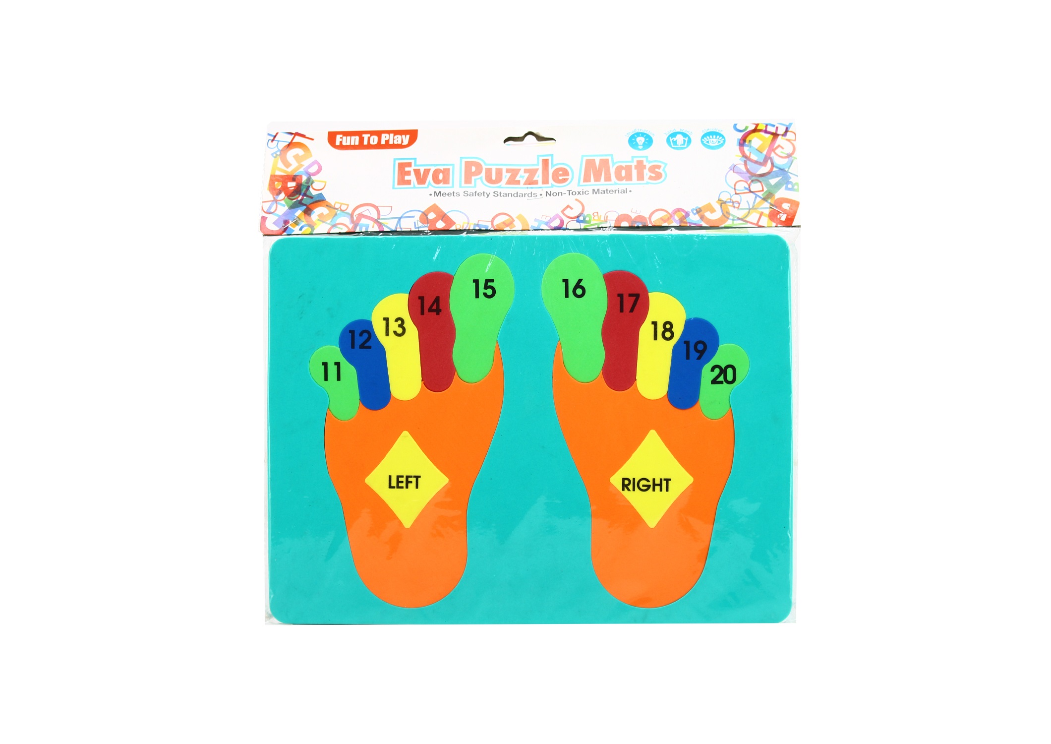 1606 - Foot with Numbers Foam Fun Puzzle - www.sunta.com.my Sunta ...